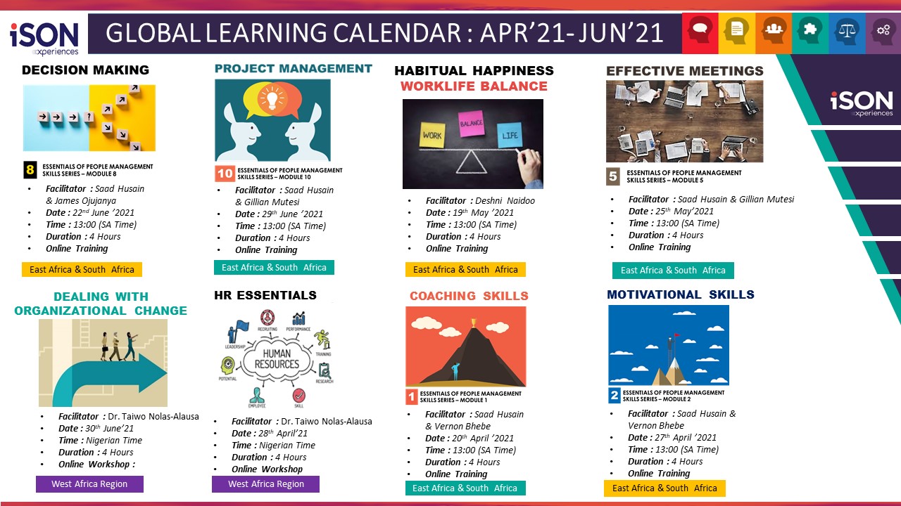 TRAINING EVENTS | lms.isonxperiences.com